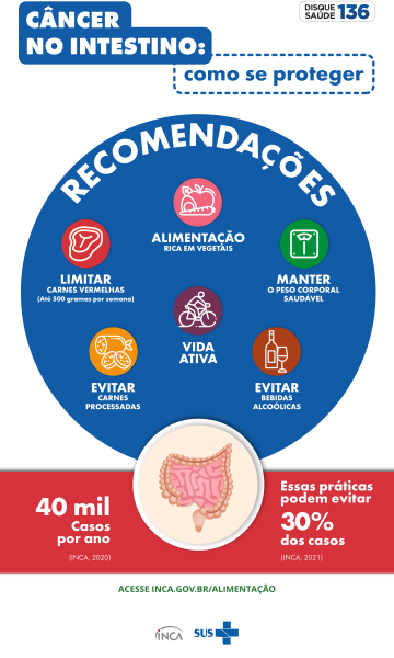 Câncer No Intestino Como Se Proteger Inca Instituto Nacional De Câncer