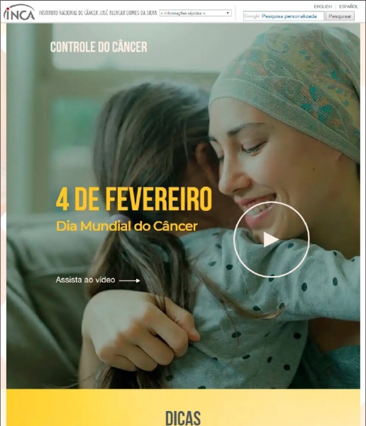 Hotsite Dia Mundial do Câncer -2018 | INCA - Instituto Nacional de Câncer